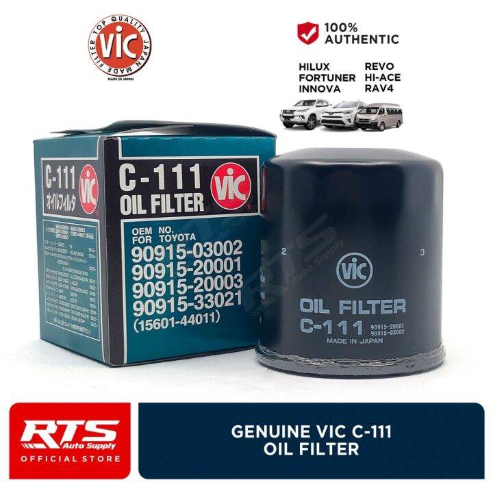 VIC Oil Filter C111 for Innova Hilux Hiace Rav4 Grandia (C-111) 1Pc | Lazada PH
