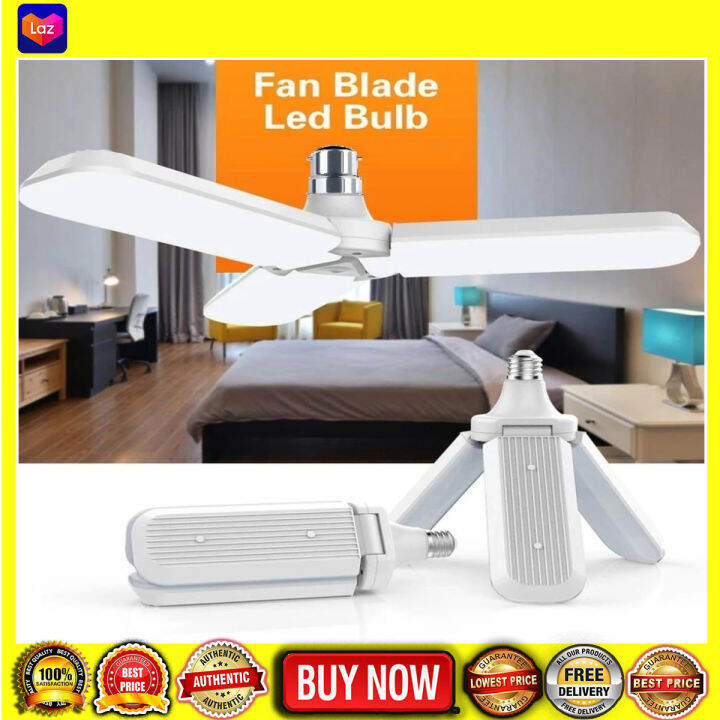 NEW 45W 6500K AC170-265V Foldable Fan Blade LED Light Bulb 45W Ceiling ...