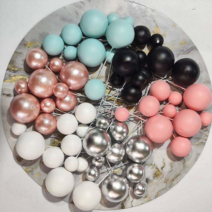 Assorted Ball Cake Toppers Cake Decorating Balls Decoration Wedding ...