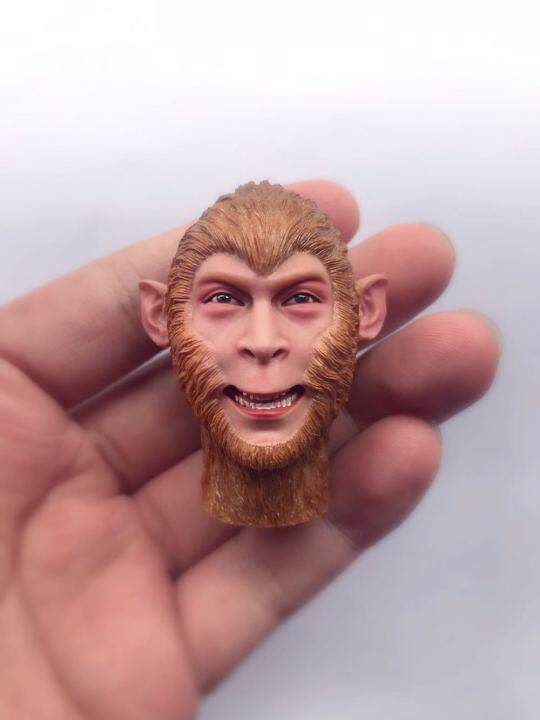 Smile Sun Wukong Head Sculpt 1/6 Scale The Monkey King Head Carved Toy ...