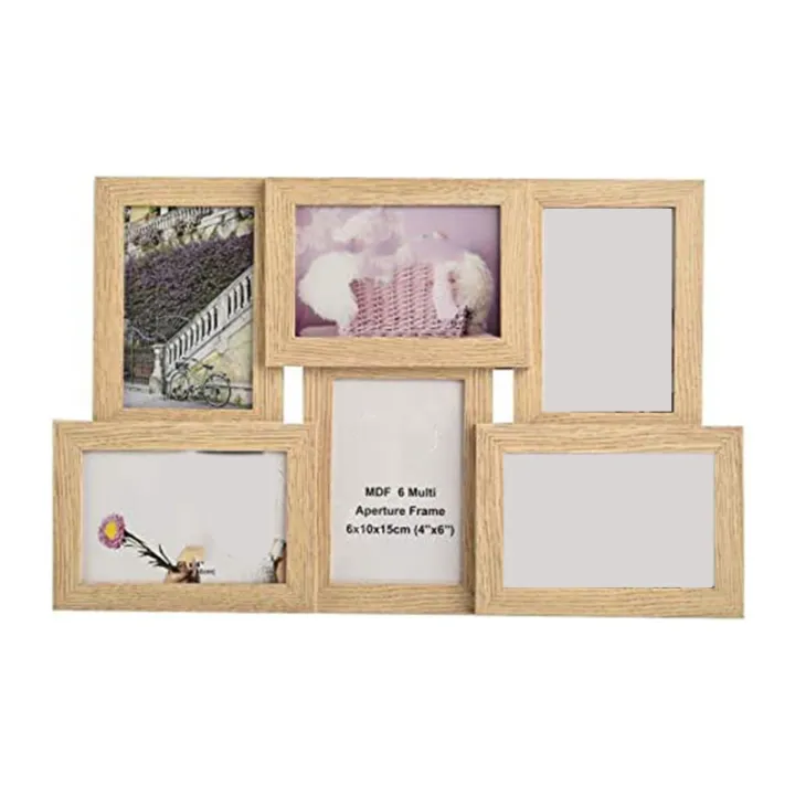 Collage Multiple Picture Frames for 6 Photos in 4 x 6 Inches Wooden ...