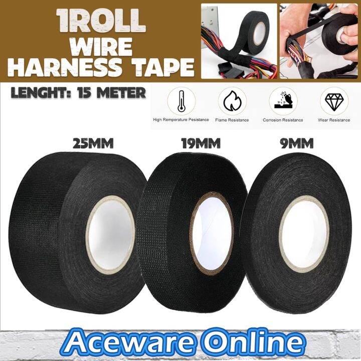 15M Automotive Wire Harness Tape Insulation Cable Wiring Wire Tape ...