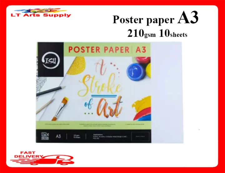 ISU Poster Paper 210gsm size A3 (297mm x 420mm) | Lazada PH