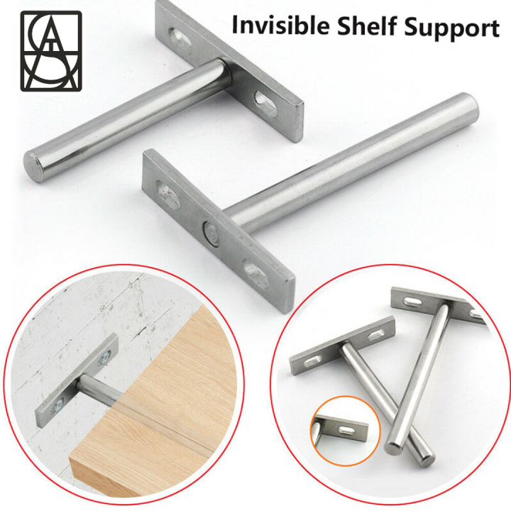 1pc Hidden Invisible concealed floating single slot wall shelf bracket ...