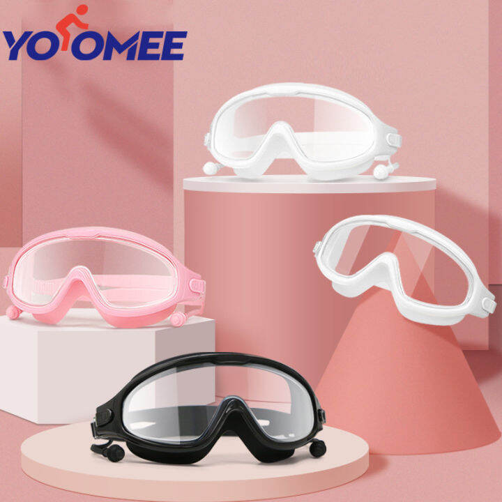 Yoomee แว่นตาแว่นว่ายน้ำผู้ใหญ่กันฝ้าปรับได้,แว่นตากันหมอกกรอบขนาดใหญ่ ...