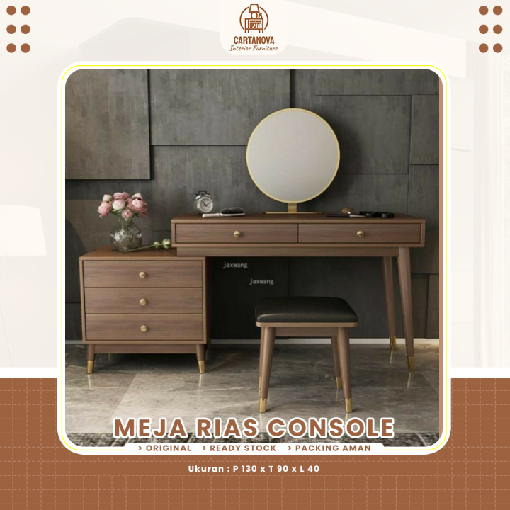 Meja Rias Jati Console Konsol Ukuran P 130 x T 90 x L 40 Bahan ...