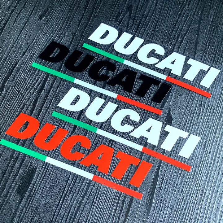 DUCATI Italian Tricolor Reflective Sticker Body Decoration LOGO Decal for DUCATI916/821/1199 ...