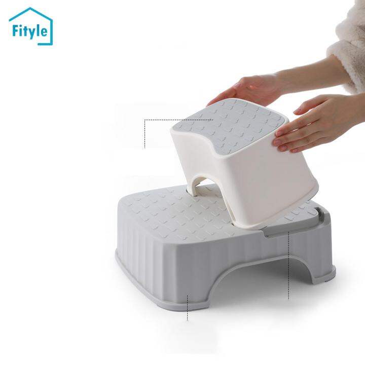 Fityle Compact Toilet Stool Foot Seat Rest Toilet Heightened Stool for ...