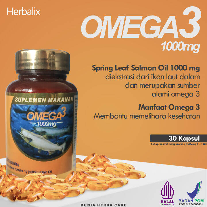Omega 3 springleaf With Salmon Oil 1000mg 30 softgel | Lazada Indonesia