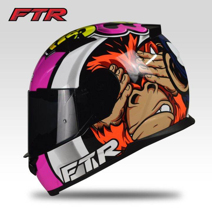 FTR XR-500 Monkey Pink Single Visor Full Face | FTR Helmets Official ...