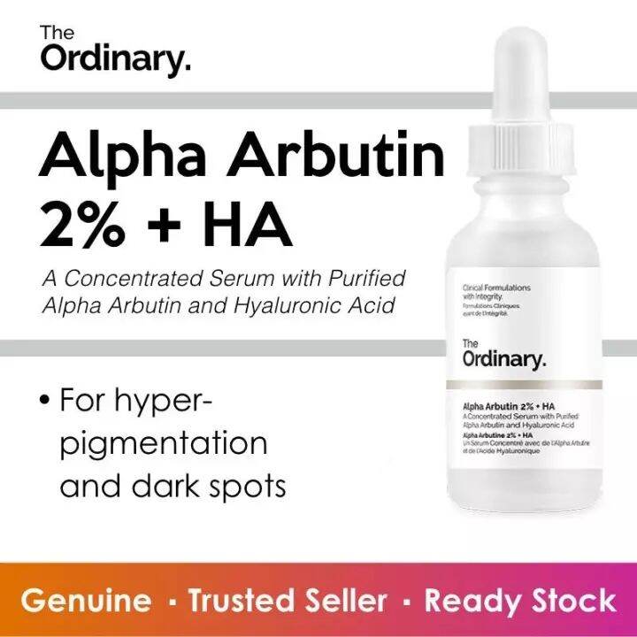 The Ordinary Alpha Arbutin 2% + HA 30ml Remove Dark Spots Freckle Hyper ...