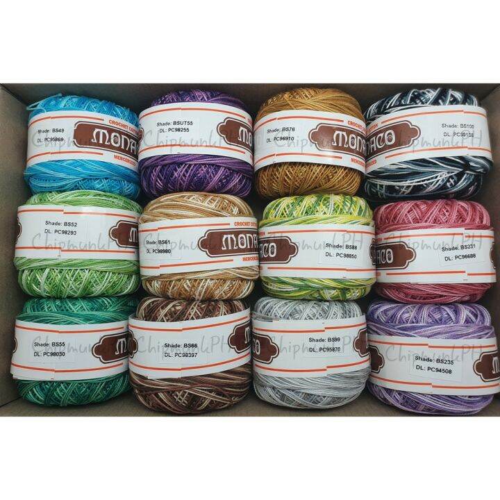 Monaco Mercerized Crochet Cotton SHADED 3ply | Lazada PH