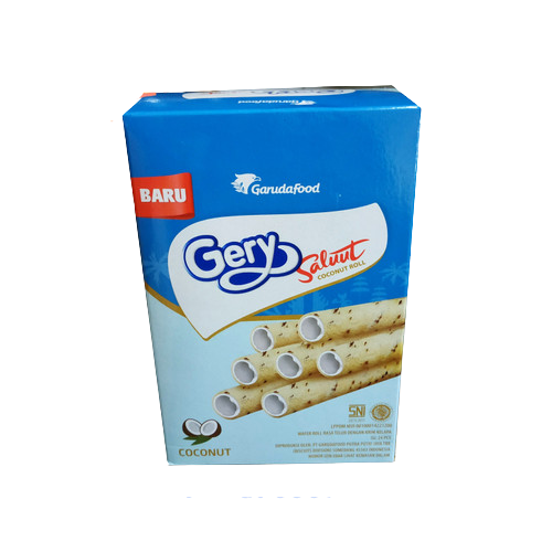 GERY CHOCOLATOS Roll Gery Salut Saluut 1 box 24 pcs Coklat Coconut Roll ...