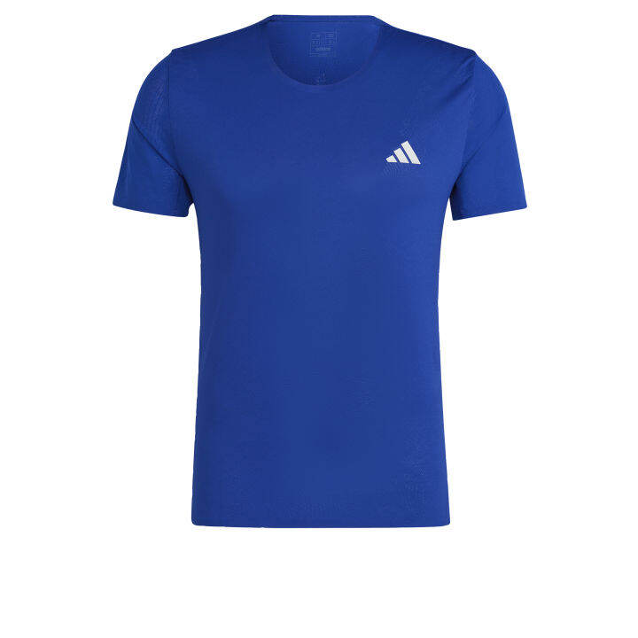 adidas วิ่ง เสื้อยืด Adizero ผู้ชาย สีน้ำเงิน HN8008 | Lazada.co.th