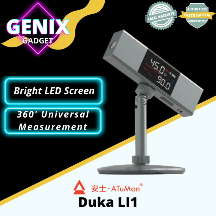 DUKA LI1 Laser Protractor Digital Inclinometer Angle Measure 2 in 1 ...