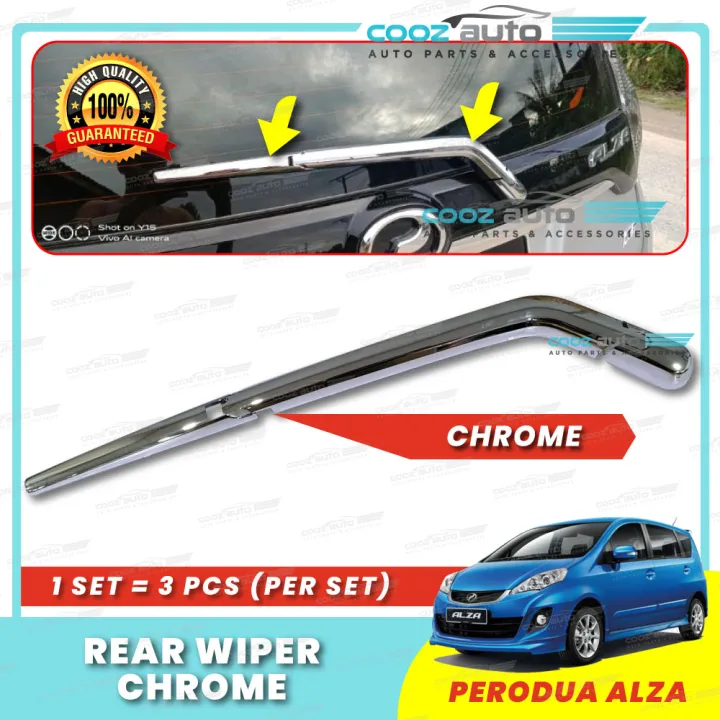 Perodua Alza Chrome Rear Wiper Cover | Lazada