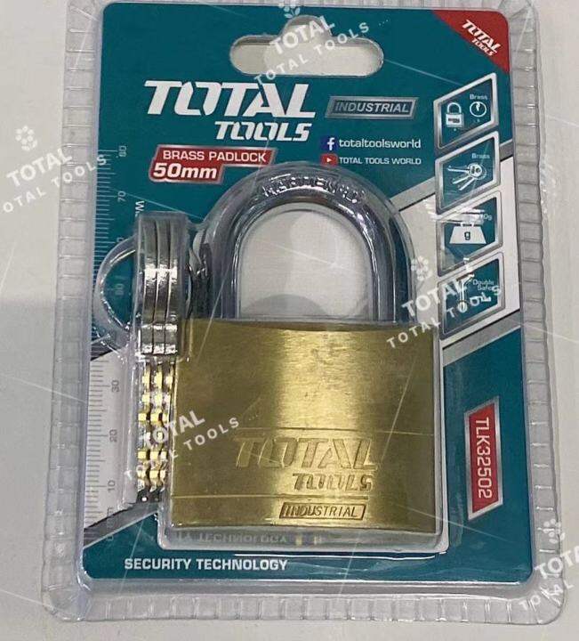 TOTAL Heavy duty brass padlock 50mm TLK32502 INDUSTRIAL | Lazada PH