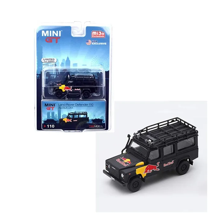 MINI GT 1/64 Scale Land Rover Defender 110 Red Bull "LUKA" Die-cast Car ...