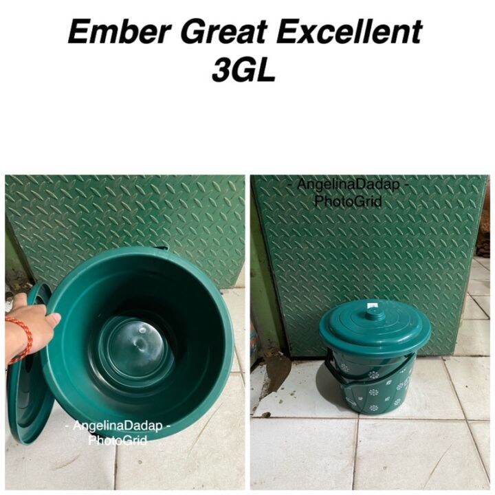 Ember Great 3GL + Tutup Ember Plastik Excel Warna Ember Pel | Lazada Indonesia