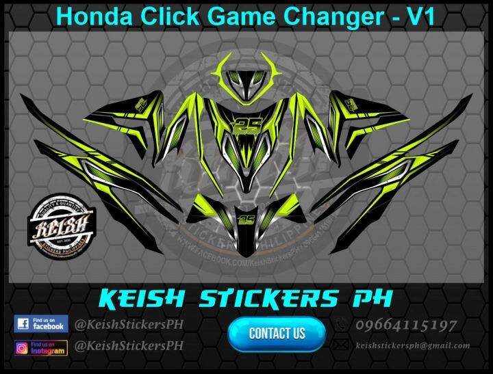 HONDA CLICK GAME CHANGER DECAL KIT V1 | Lazada PH