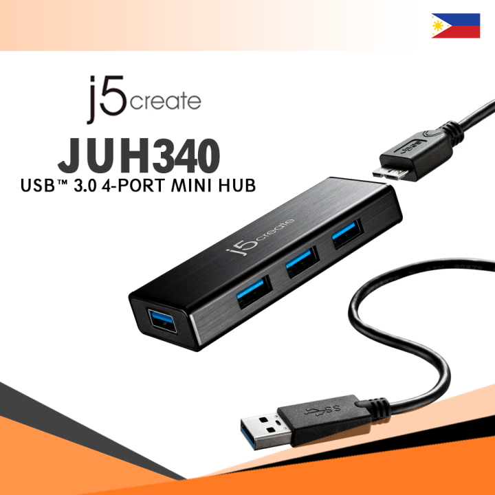 j5create JUH340 USB 3.0 4-Port Hub | Lazada PH
