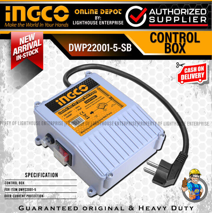 INGCO Control Box for 3HP 4" Industrial Deep Well Pump DWP22001-5 ...