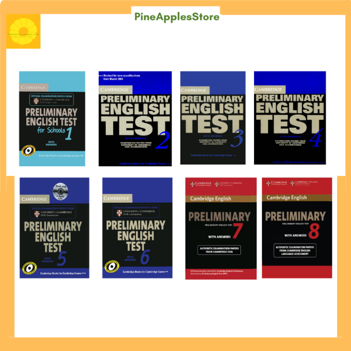 Bộ sách Cambridge Preliminary English Test (PET) 1-8, file nghe được ...