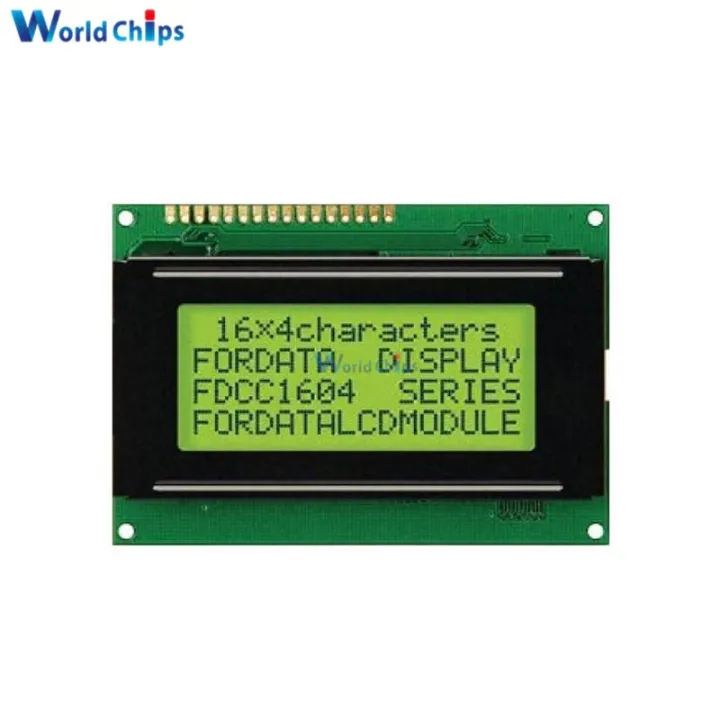 LCD 16x4 1604 Character LCD Display Module LCM Yellow Blacklight 5V ...