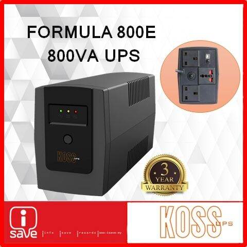 KOSS FORMULA 800E 800VA UPS Uninterruptible Power Supply | Lazada