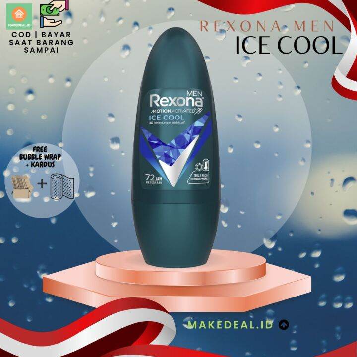 Rexona Men Anti-Perspirant Deodorant Roll On Pria Ice Cool 45Ml | Lazada Indonesia
