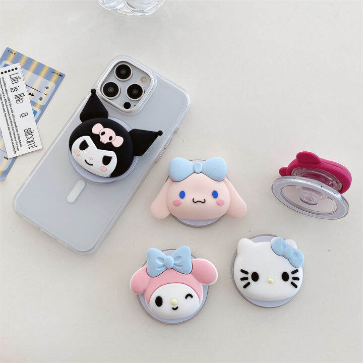 Cute Cartoon Kuromi My Melody Kitty Cat Magsafe Phone Holder with ...