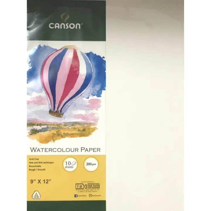 Canson Watercolor Paper 9" x 12" (10 Sheets) | Lazada PH
