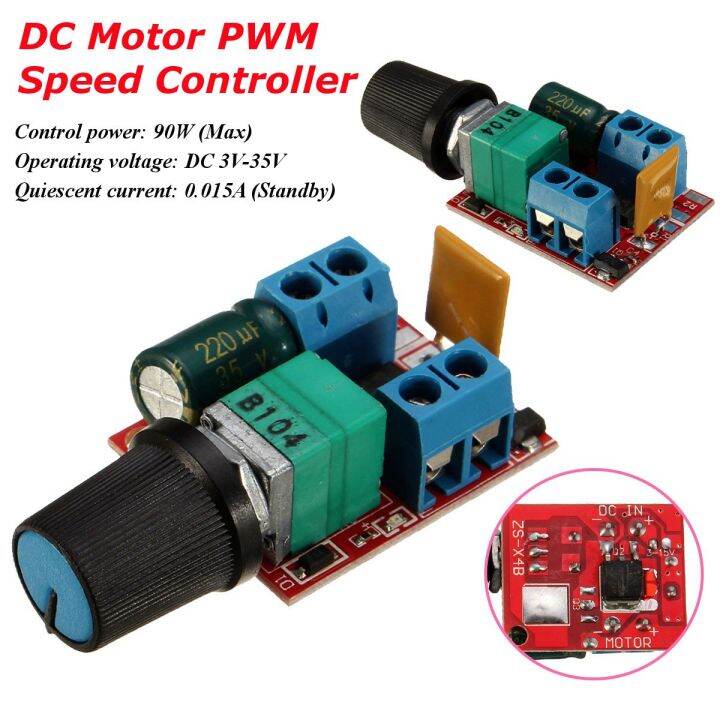 mini PWM Motor fan Speed Controller DC 3V~35V potentiometer Arduino 5A LED Light voltage ...