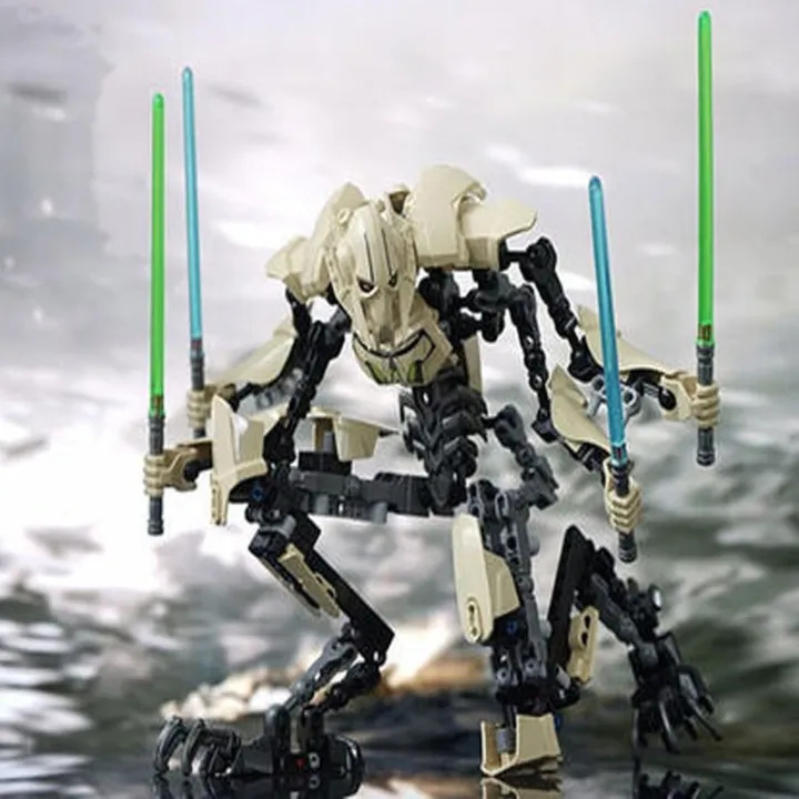 The Imperial General Robot Grievous With Lightsabers Battle Droids ...