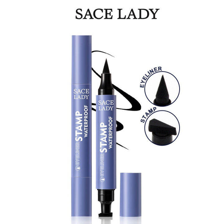 SACE LADY Stamp Eyeliner Double Head Smudge-Proof Liquid Winged Seal ...