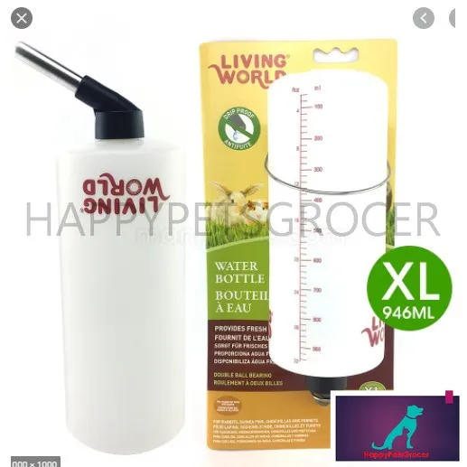 Living World Water Bottle - XLarge - 946 ml (32 oz) Rabbit Drinking ...
