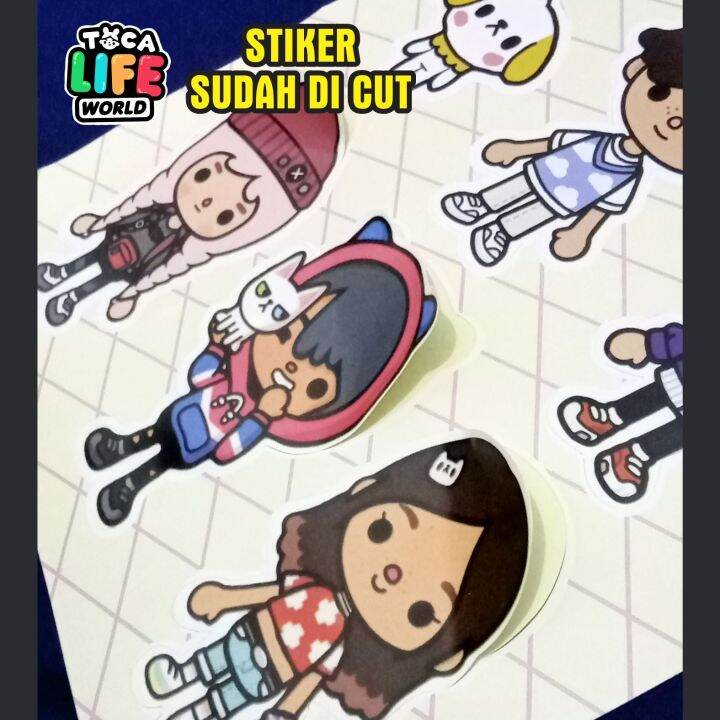 Stiker toca boca sudah cutting mudah di lepas mainan toka boka | Lazada ...