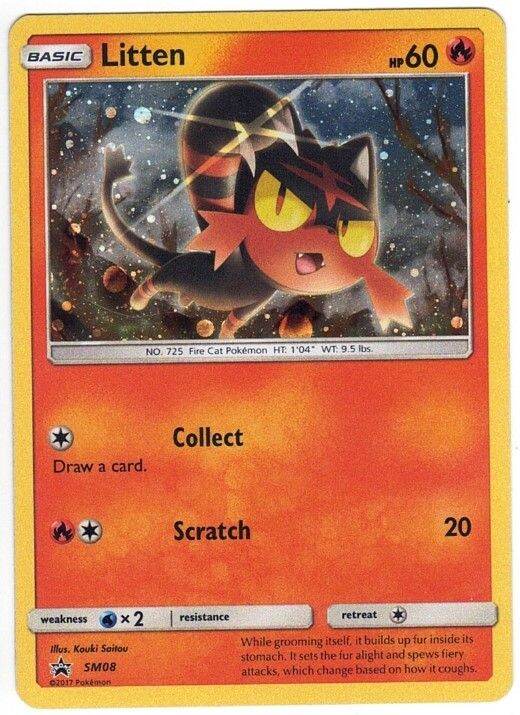 Pokemon TCG Litten Cosmos Holo SM08 (Mint) | Lazada PH