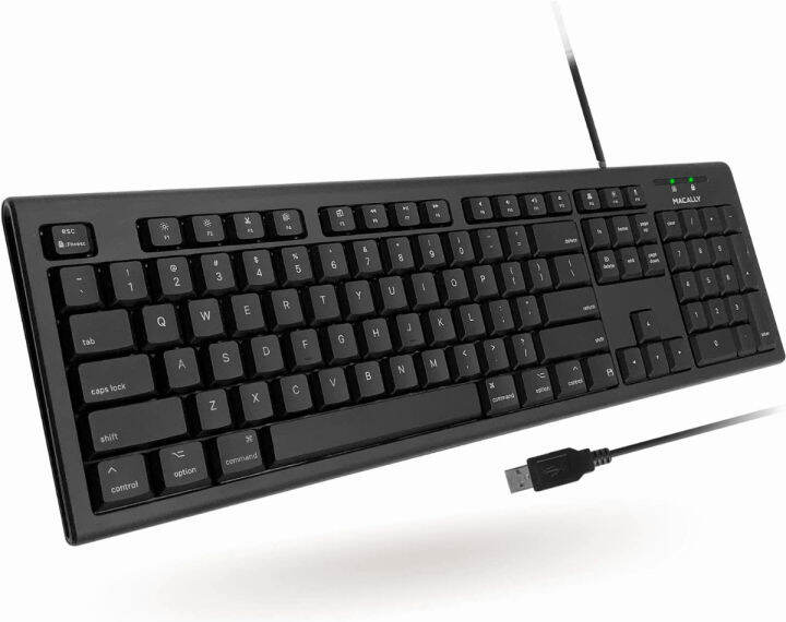 Macally Full Size Mac Wired Keyboard - Compatible with All Macs with ...