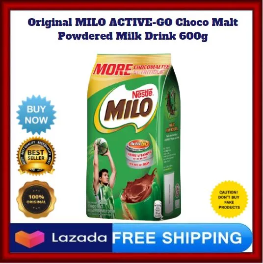 Original MILO ACTIVE-GO Choco Malt Powdered Milk Drink 600g | Lazada PH