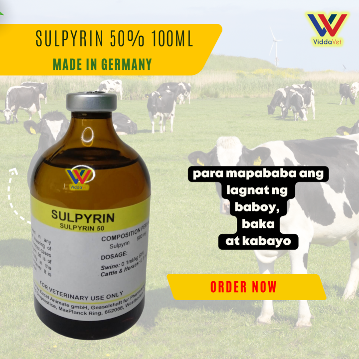 SULPYRIN 50 percent 100ML for animals pigs swine horse cattle ...