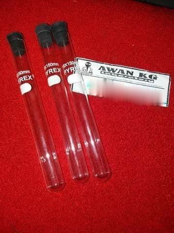 Tabung reaksi Logo Pyrex 16mm x 150mm pyrex + tutup karet | Lazada ...