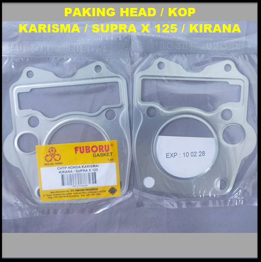 PAKING HEAD KARISMA / KIRANA / SUPRA X 125 PERPAK GASKET FUBORU KOP ...