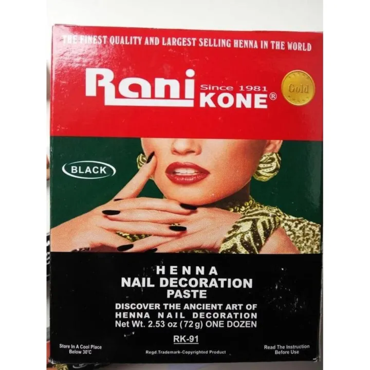 RANI KONE PALM RANI HENNA RANI TANGAN RANI HENNA HITAM 1 PCS | Lazada ...