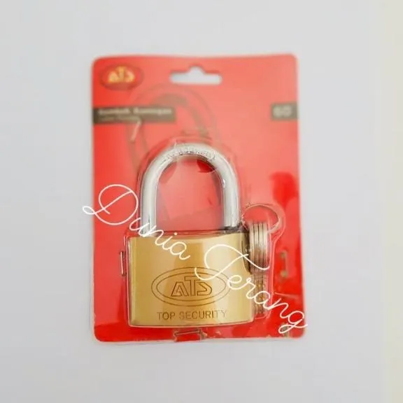 ATS Gembok Kuningan Tebal 60 mm Blister Kunci Komputer model soligen ...