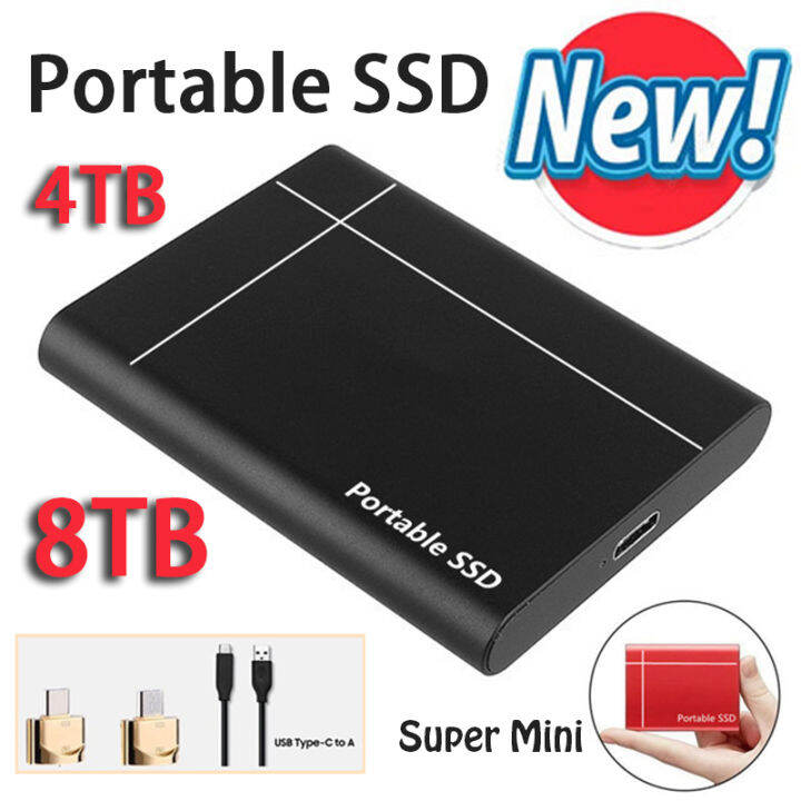 External SSD Hard Disk 4TB 6TB 8TB Portable SSD Solid State Drives USB ...