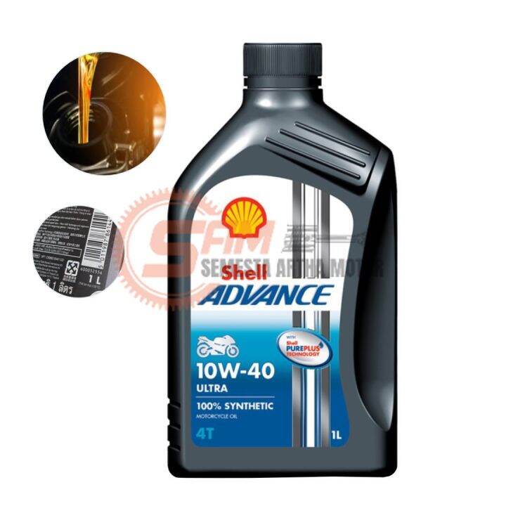 Shell Advance Ultra Full Synthetic 10W40 15W50 Oli Motor Sport 1 Liter ...