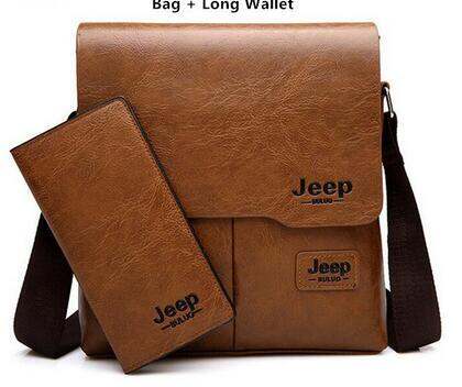 JEEP BULUO Fashion Men's Handbag Shoulder Bag Vintage PU Leather Retro ...