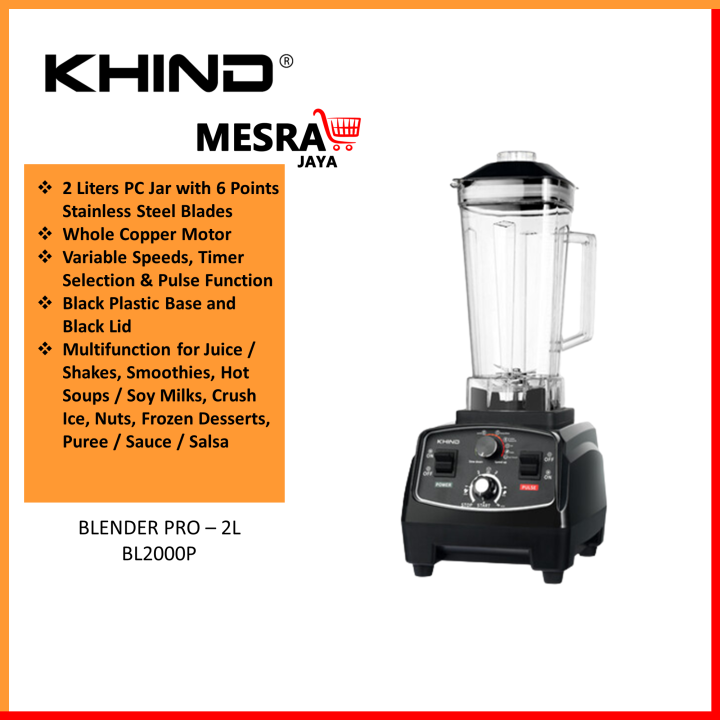 Khind Blender Pro 2L - BL2000P | Lazada