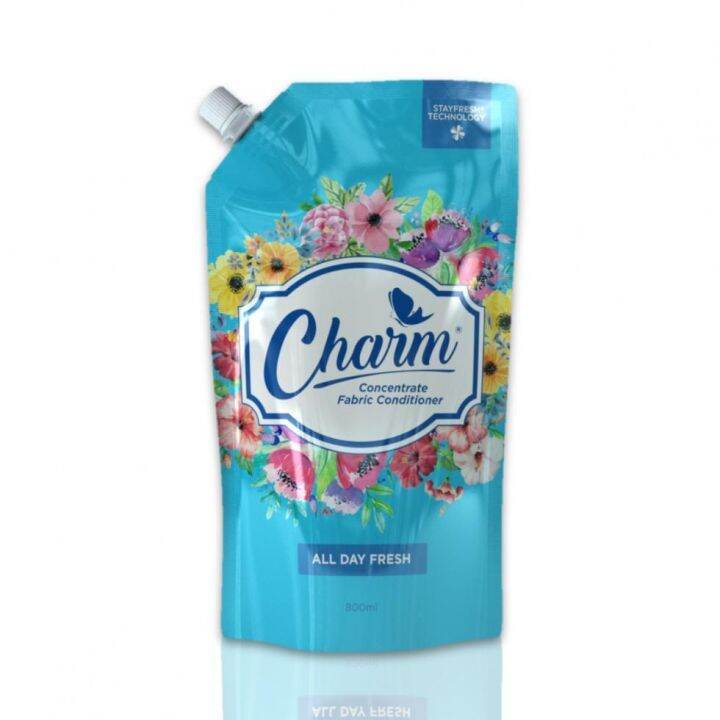 practical Original Charm Fabric Conditioner Blue All Day Fresh 800ml ...